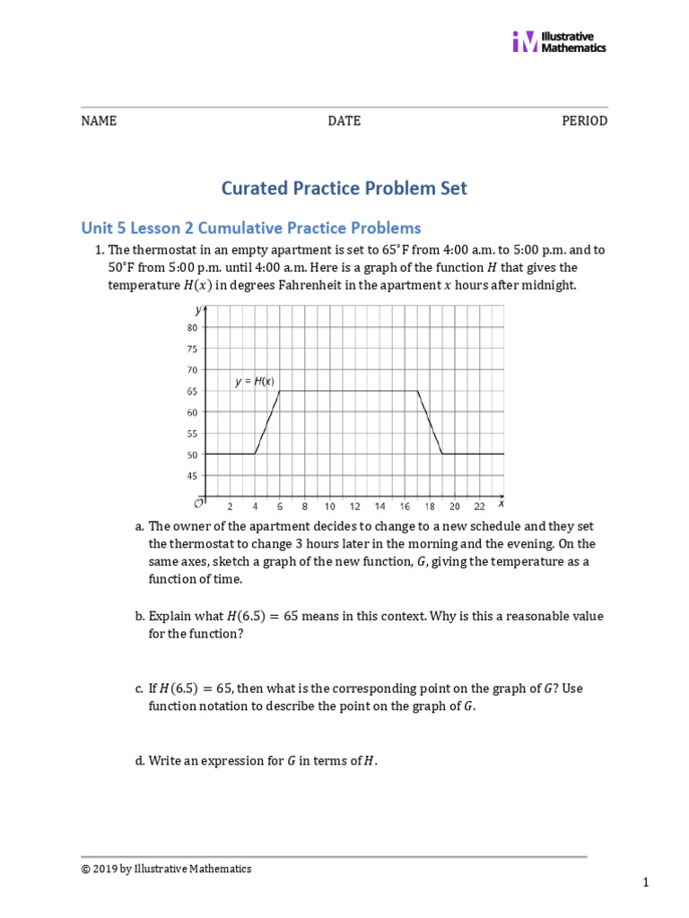Algebra2 5 2 Lesson Curated Practice Problem Set | Download Free PDF | Function (Mathematics ...
