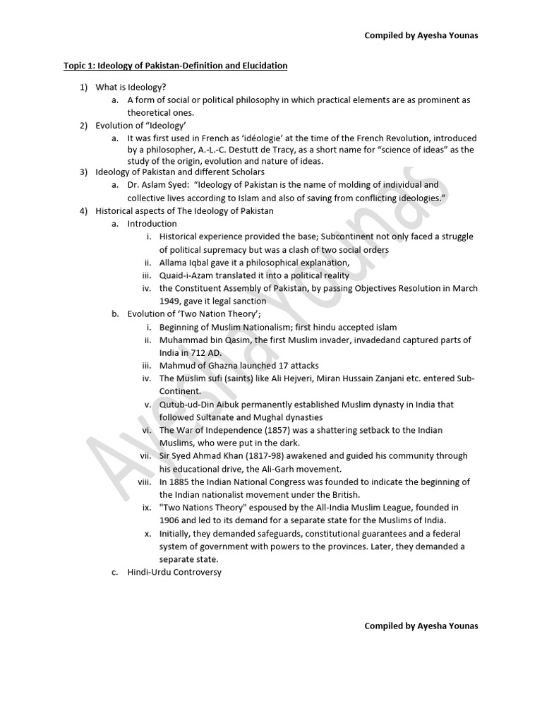 ideology of Pak and two nation theory | PDF | Two Nation Theory | Pakistan