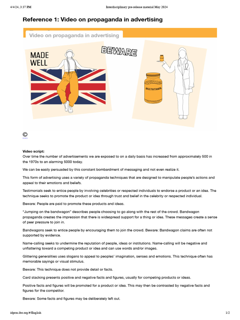 Propaganda in advertising | PDF | Propaganda | Advertising