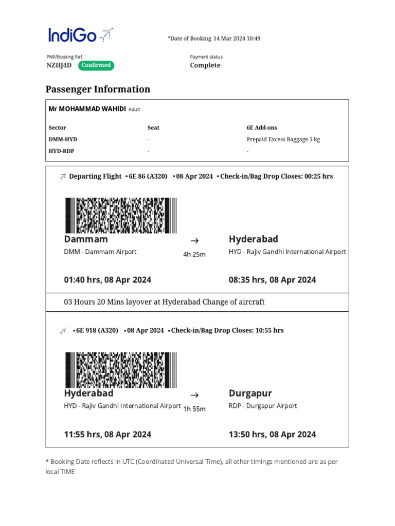 Modify Itinerary | PDF