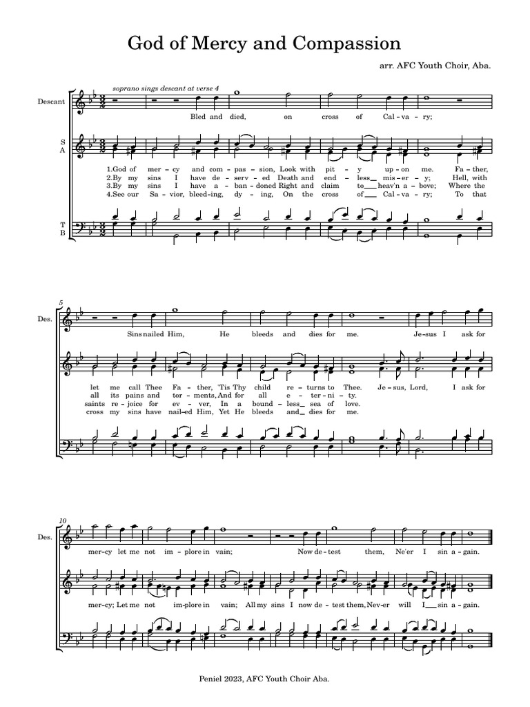 God of Mercy and Compassion Hymn | PDF