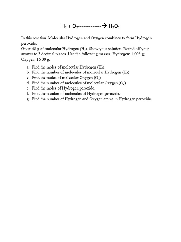 Assignment in Stoichiometry | PDF