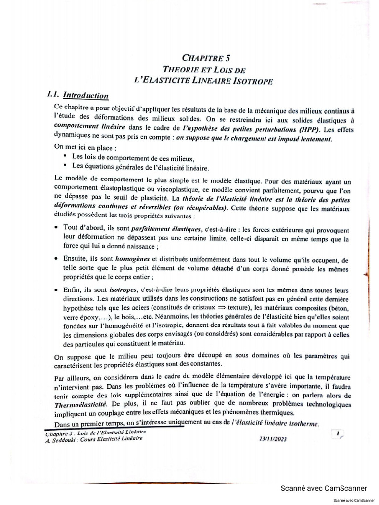 Chapitre 5 MMC | PDF