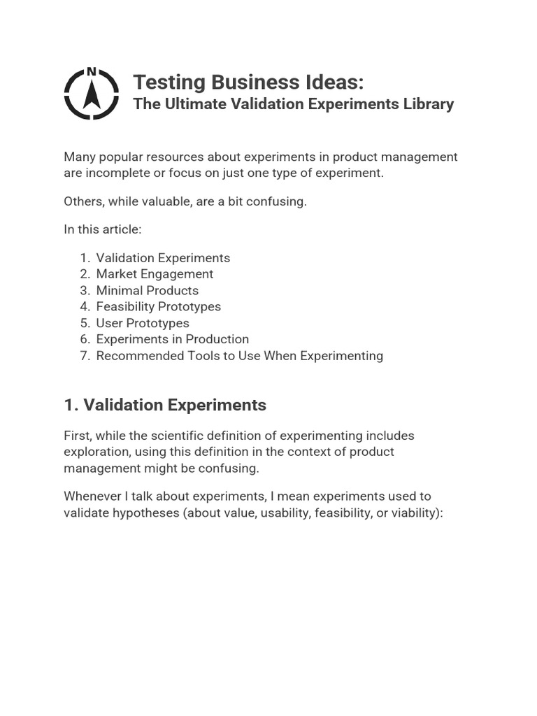 Testing Business Ideas | Download Free PDF | Usability | Prototype