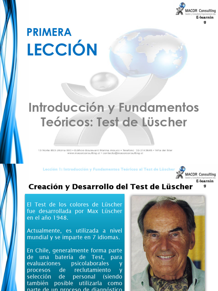 Curso Test de Luscher Macor Consulting | PDF | Color | Gestión de ...