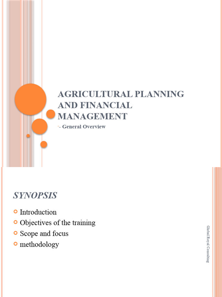 Agricultural Planning & Financial Management | PDF | Credit | Finance & Money Management