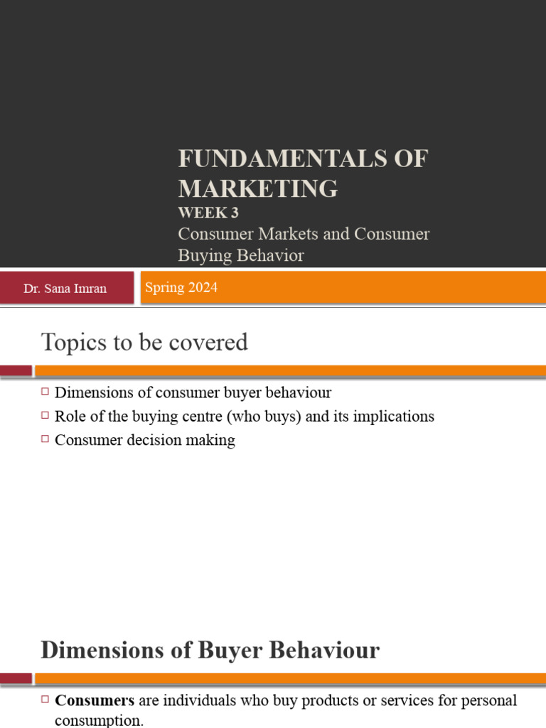 Week 3 - Consumer Behavior | Download Free PDF | Consumer Behaviour | Behavior