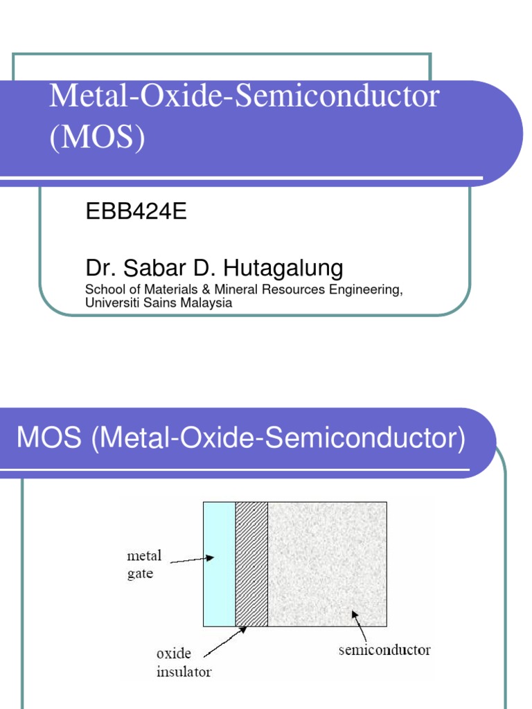 Chapter 3 Metal Oxide Semiconductor (MOS) | Mosfet | Condensador