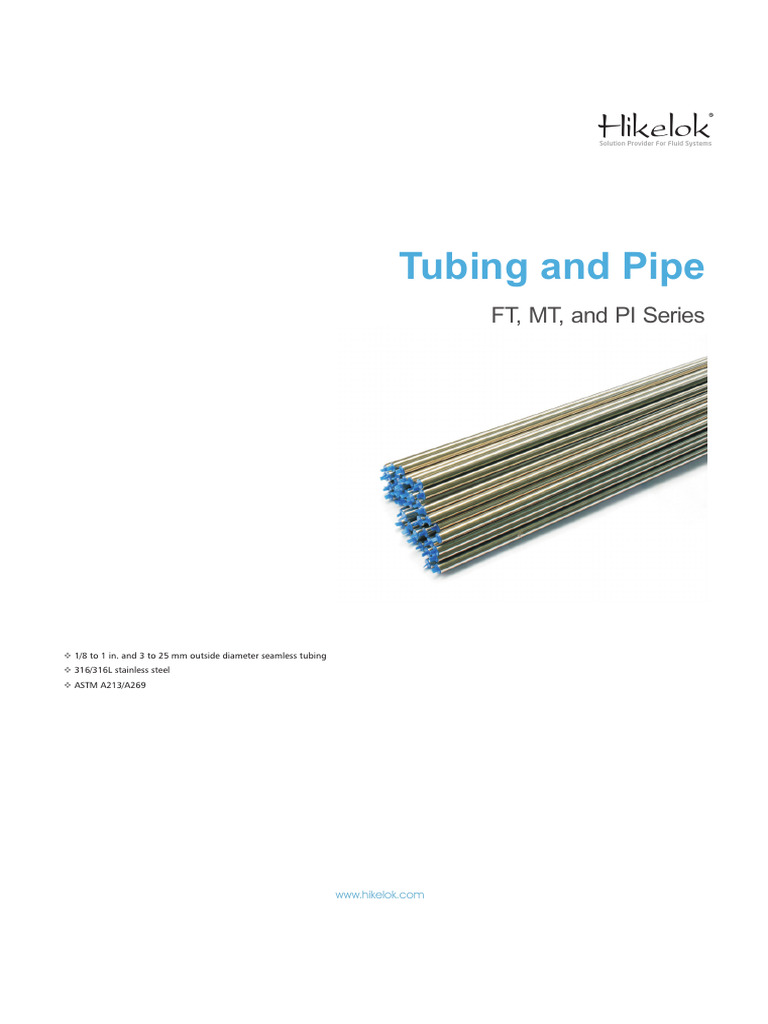 Hikelok Tubing and Pipe | PDF | Pipe (Fluid Conveyance) | Home Appliance