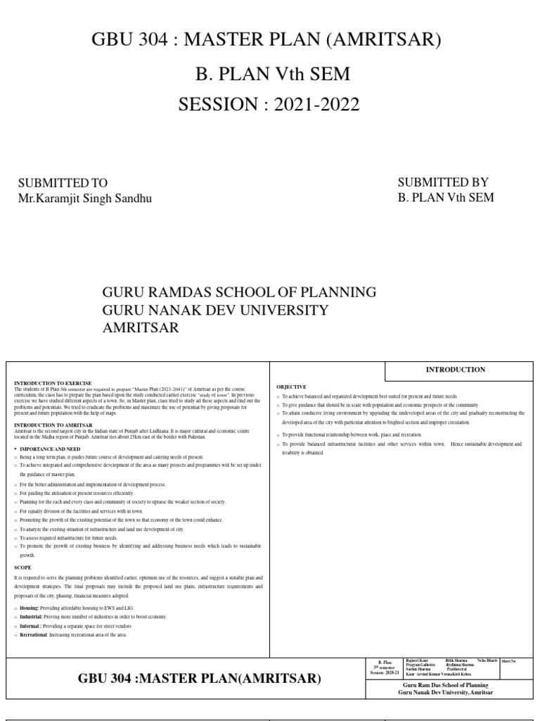 SHEETS MASTER PLAN | PDF | Punjab | Economies