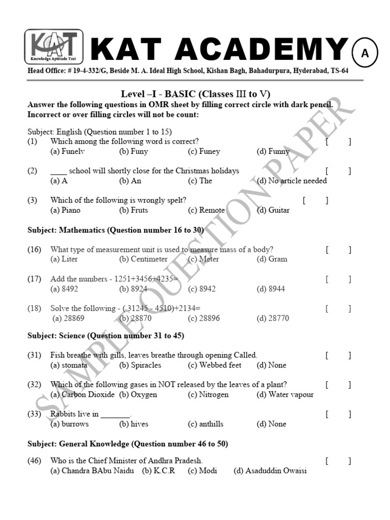 Question Paper | PDF