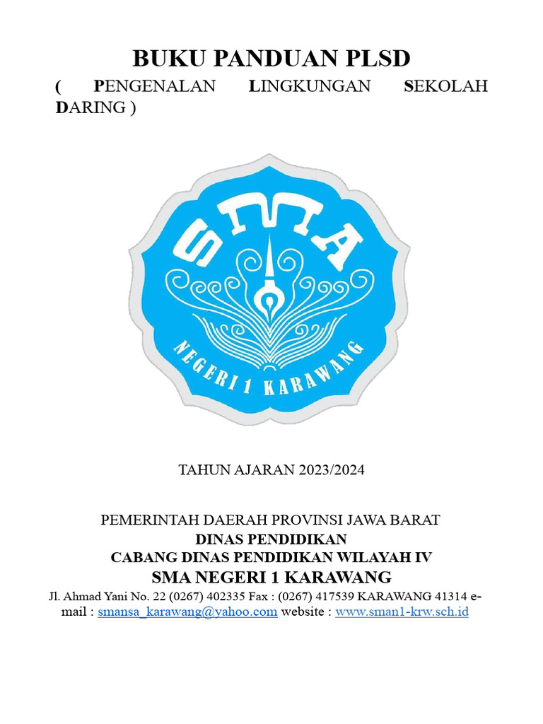 Buku Panduan PLSD Sma Negeri 1 Karawang 2021 | PDF