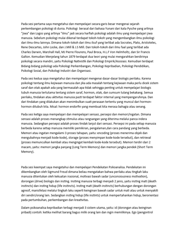 Psikologi Dasar Sesi 7 | PDF