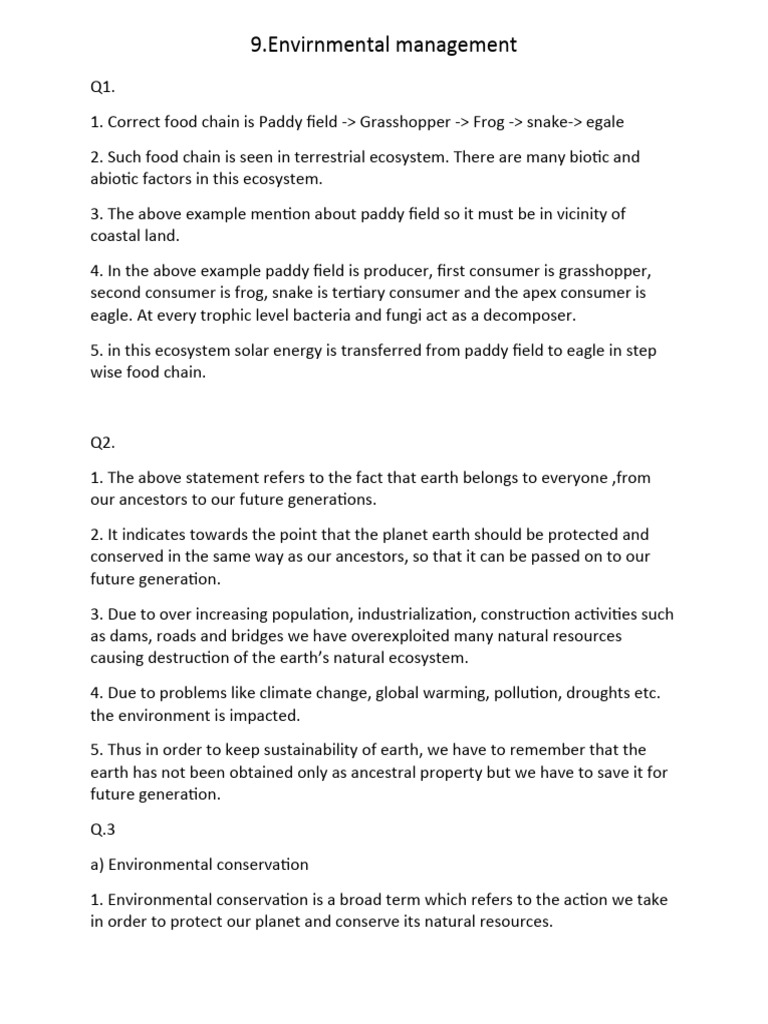 Environmental Management | PDF | Natural Environment | Ecosystem