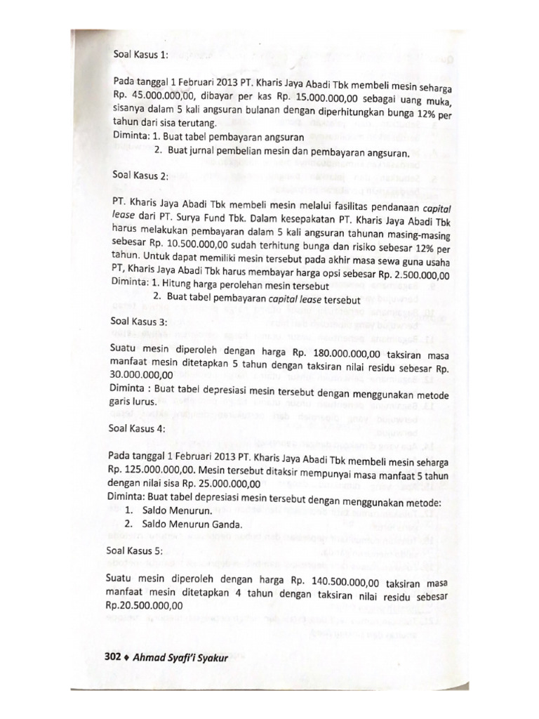 Latihan Aset Tetap | PDF