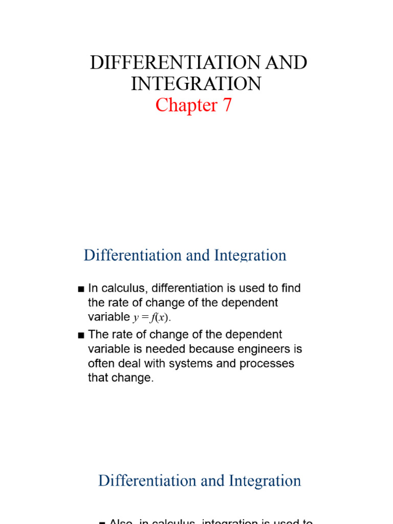 Ch07 Differentiation | PDF