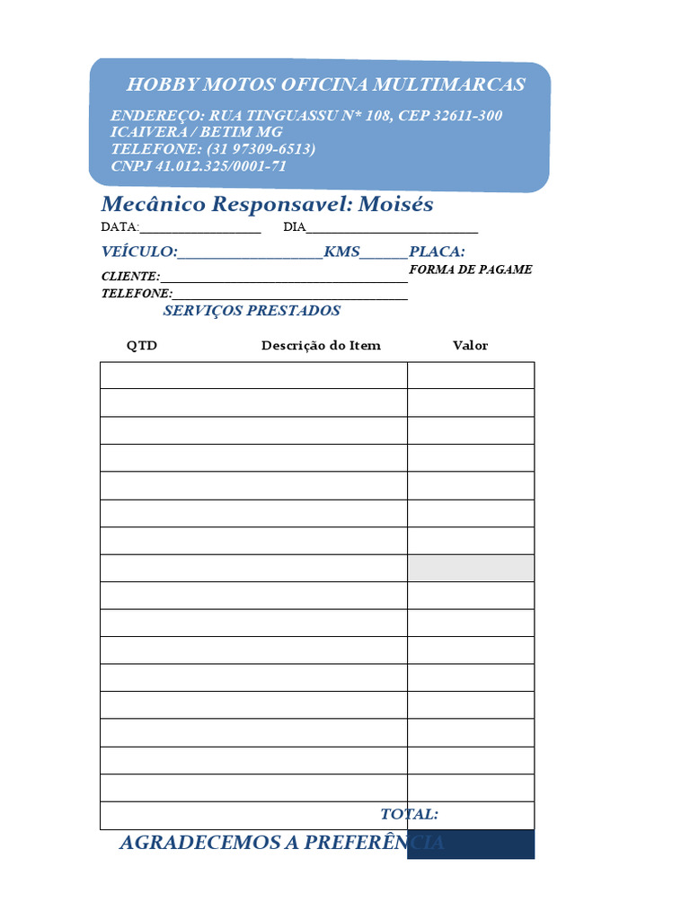 Nota de Balcão Atualizada | PDF