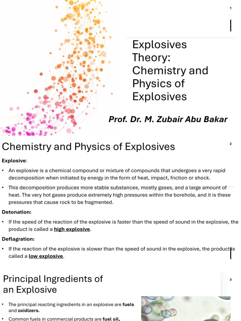 Lecture 2 & 3 - Explosives Theory-Chemistry and Physics of Explosives ...
