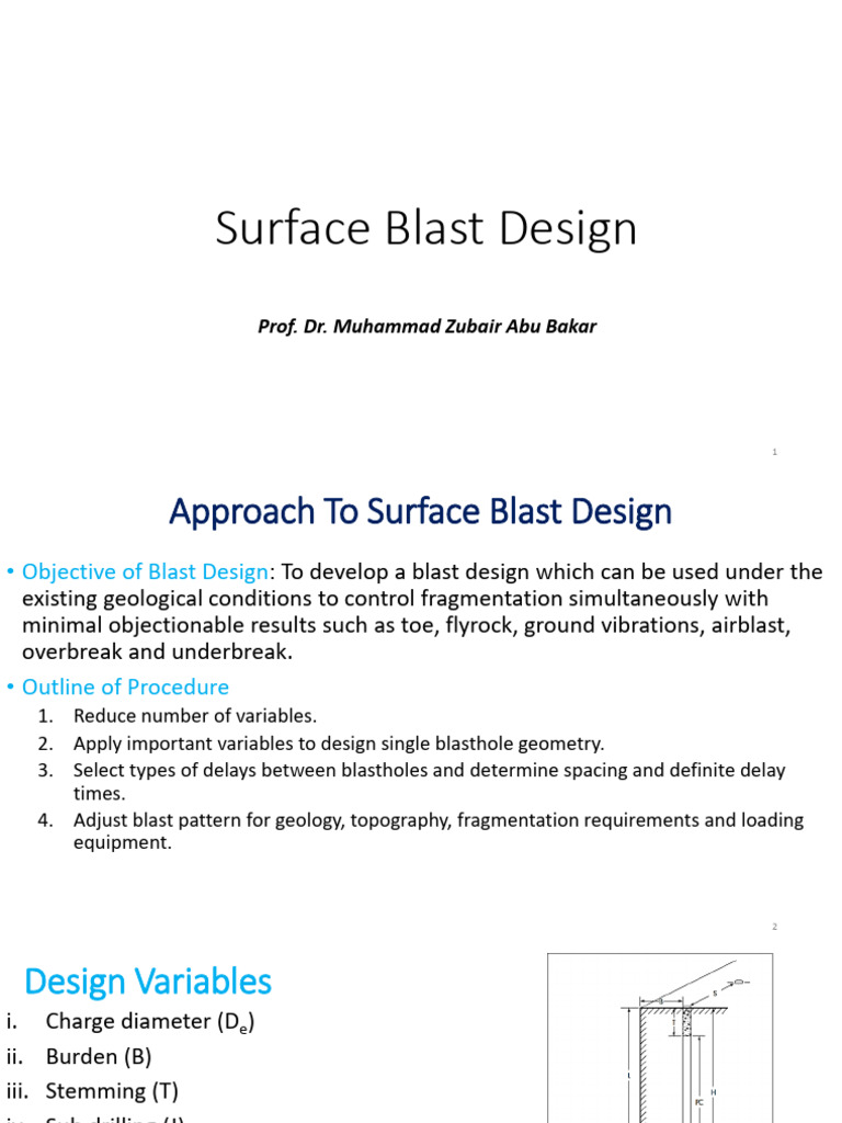 Surface Blast Design Techniques Guide | PDF | Density