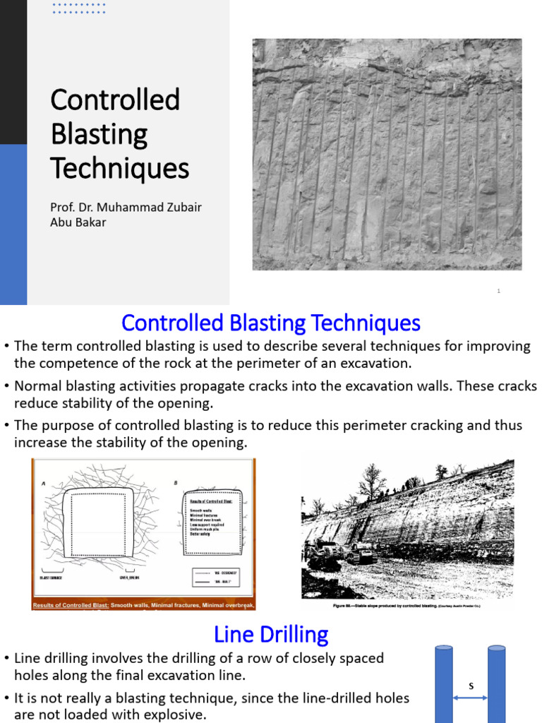 Lecture 13 - Controlled Blasting | PDF | Drilling | Cartridge (Firearms)