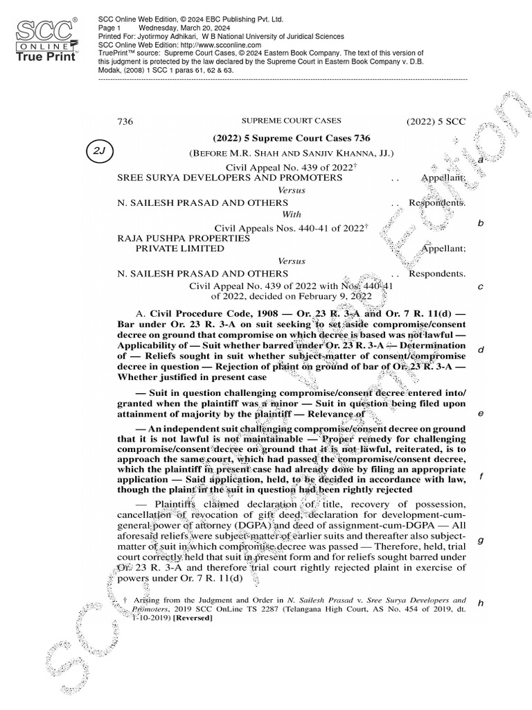 TP 2022 5 SCC 736 751 Drjyotirmoyadhikary Gmailcom 20240320 213501 1 16 | PDF | Justice | Crime ...