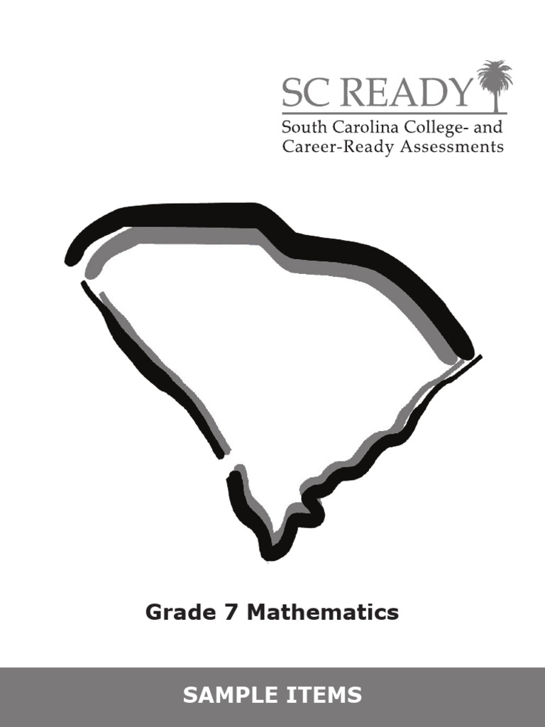 SC READY Grade 7 Math Sample Items | PDF | Mean | Median