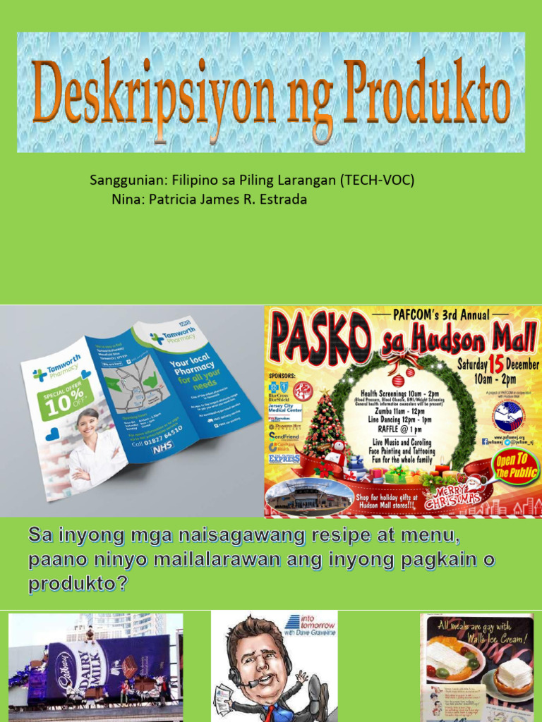 q4 Aralin 2 Deskripsiyon NG Mga Produkto | PDF