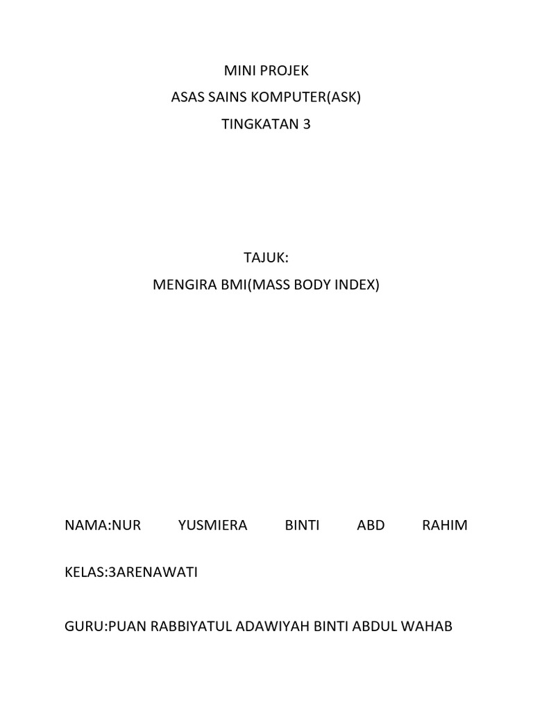 Mini Projek | PDF