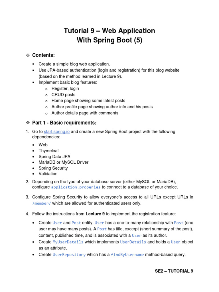 Tutorial 9 | PDF | World Wide Web | Internet & Web Tutorial 9 | PDF | World Wide Web | Internet & Web
