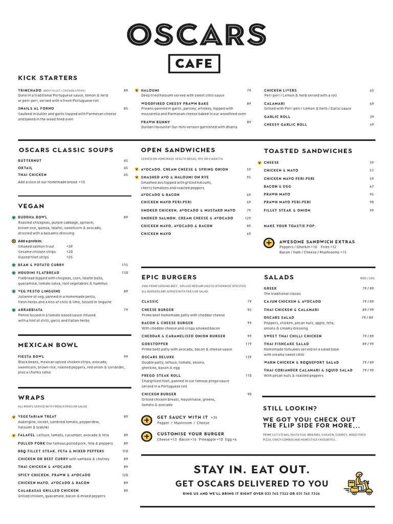 Oscars Brunch Lunch Dinner Menu | Download Free PDF | Hamburgers | Pesto