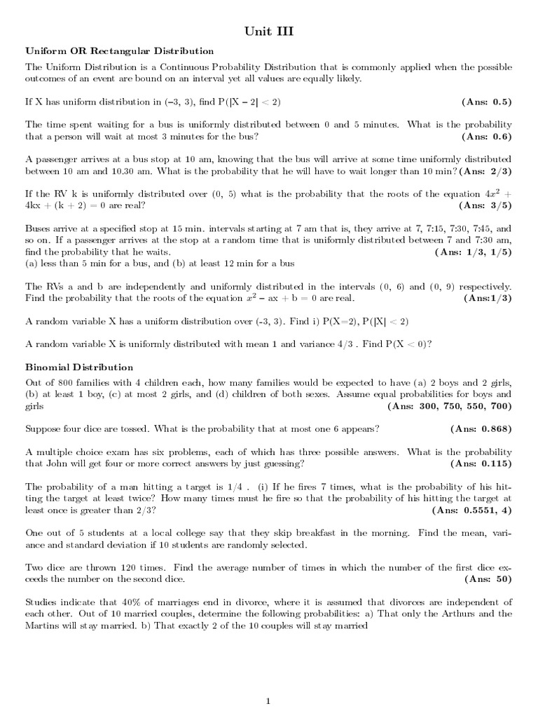 PTRP Unit 3 | PDF | Normal Distribution | Applied Mathematics