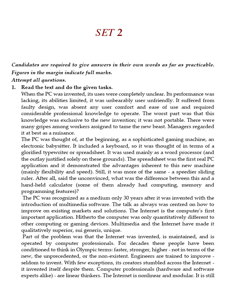 Xi English Set 2 | PDF | Personal Computers | Application Software