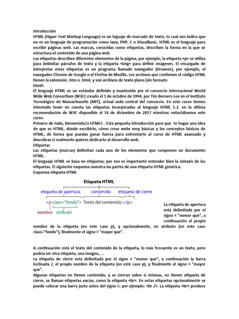 Introduccióna HTML | PDF | HTML | Red mundial