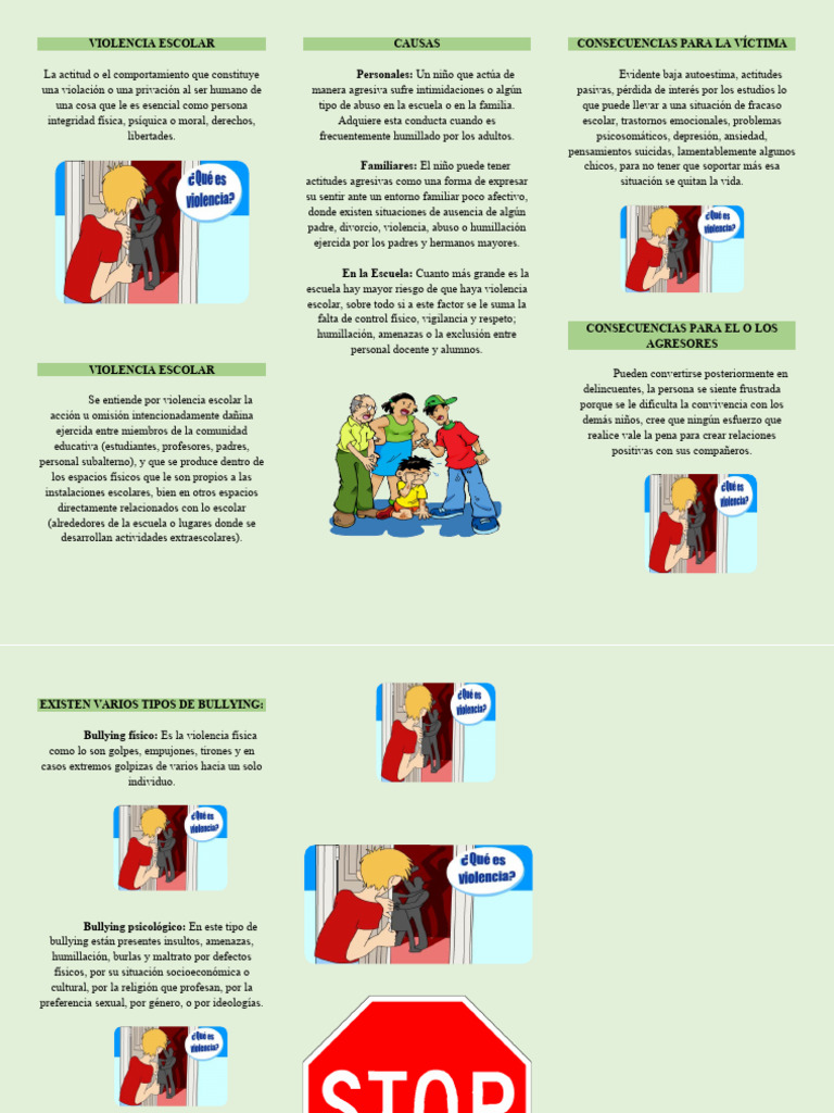 Triptico-de-la-Violencia-Escolar | PDF | Violencia | Agresión Triptico-de-la-Violencia-Escolar | PDF | Violencia | Agresión