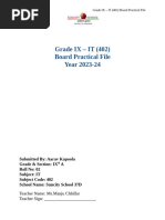 Grade IX IT Practical File 2024-25 | PDF