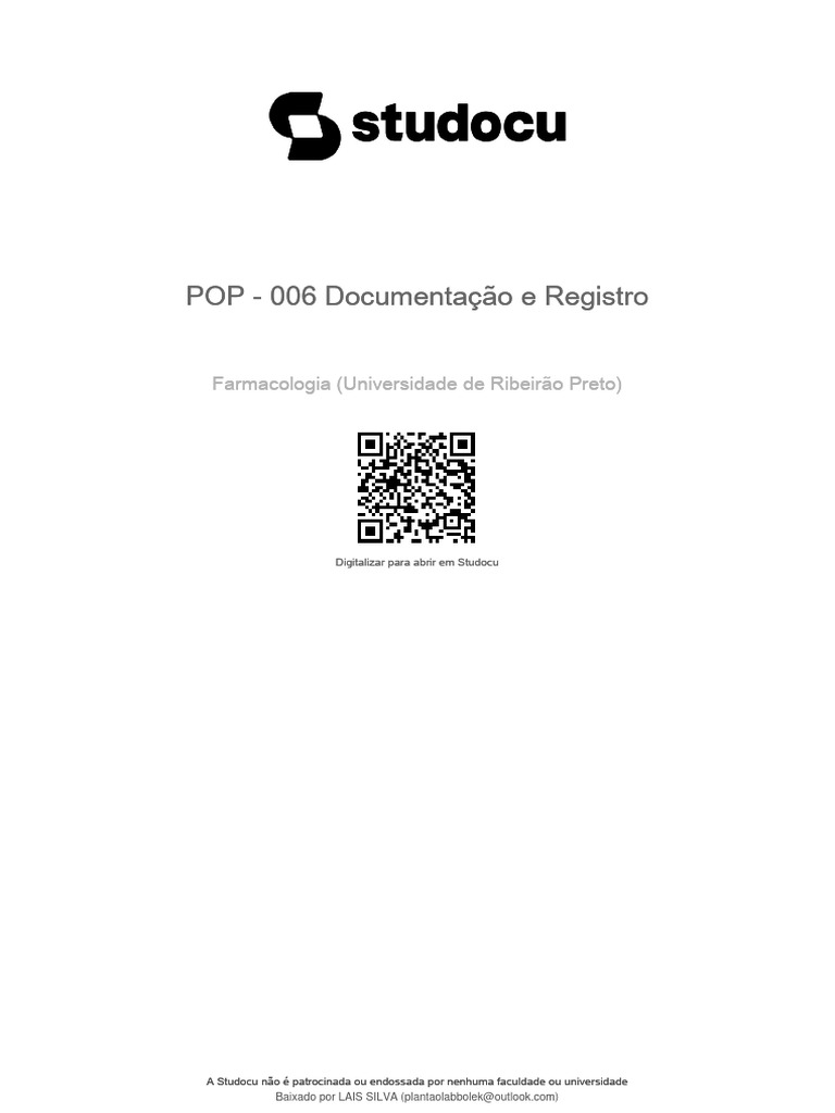 Pop 006 Documentacao e Registro | PDF | Informática