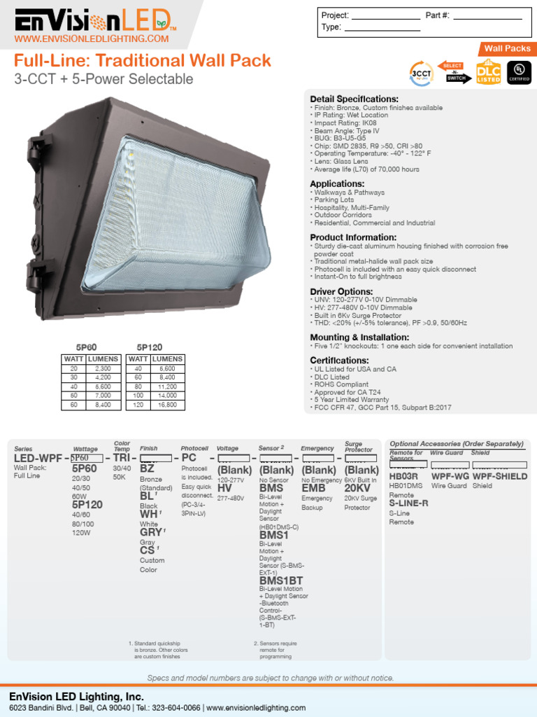 Led WPF 5p60 120 | PDF | Electrical Components | Equipment