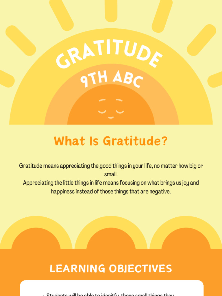Gratitude Lessons for Students | PDF