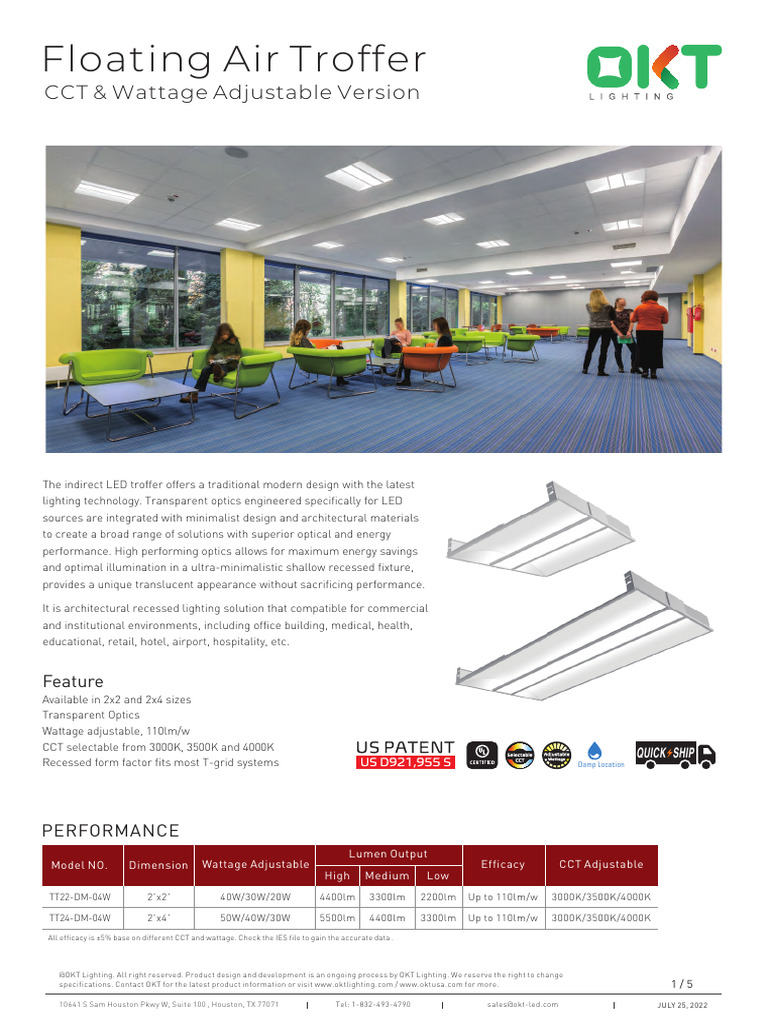 OKT Indirect LED Floating Air Troffer | Download Free PDF | Lighting ...