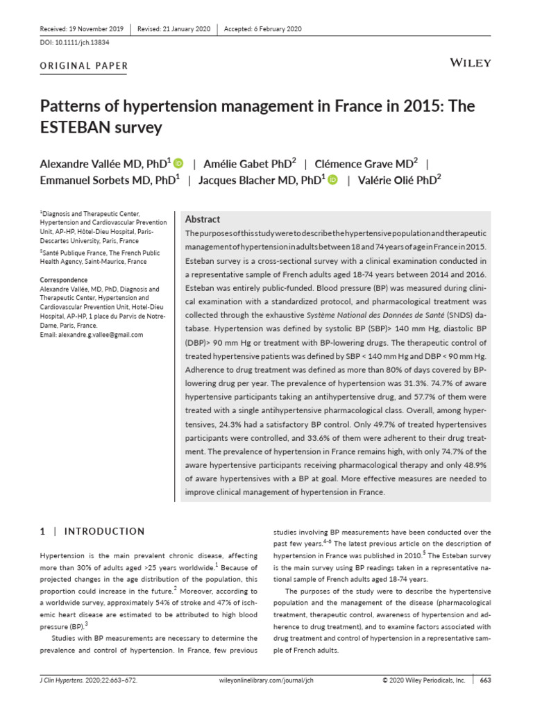 JCH 22 663 | PDF | Hypertension | Blood Pressure