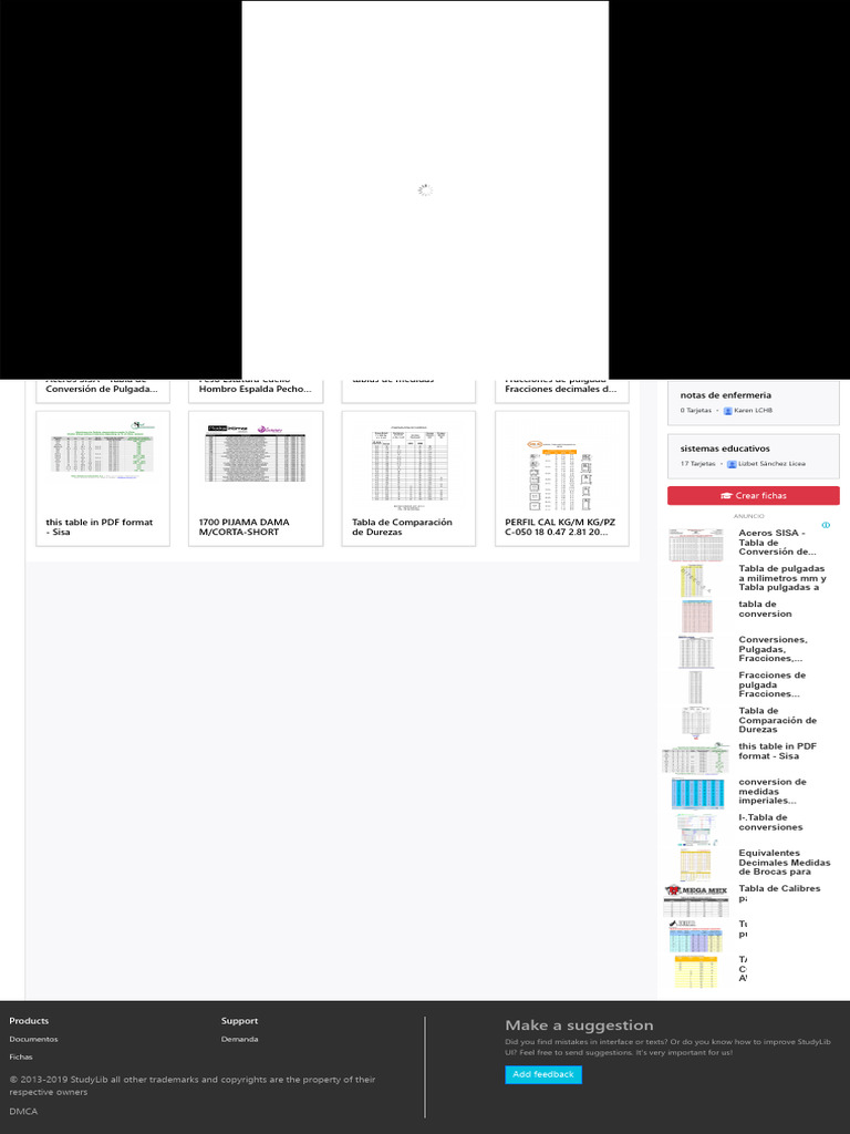 Tabla de Fracciones Pulgada, Decimales de Pulgada, Milímetros | PDF