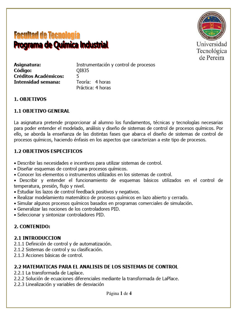 Instrumentaci¢n y control de procesos | PDF | Sistema de control | Teoría de control
