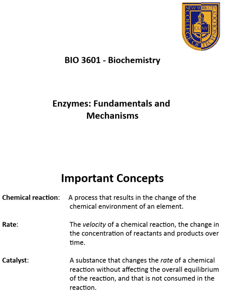 LEC 06 - Enzyme Mechanisms | PDF | Enzyme | Catalysis