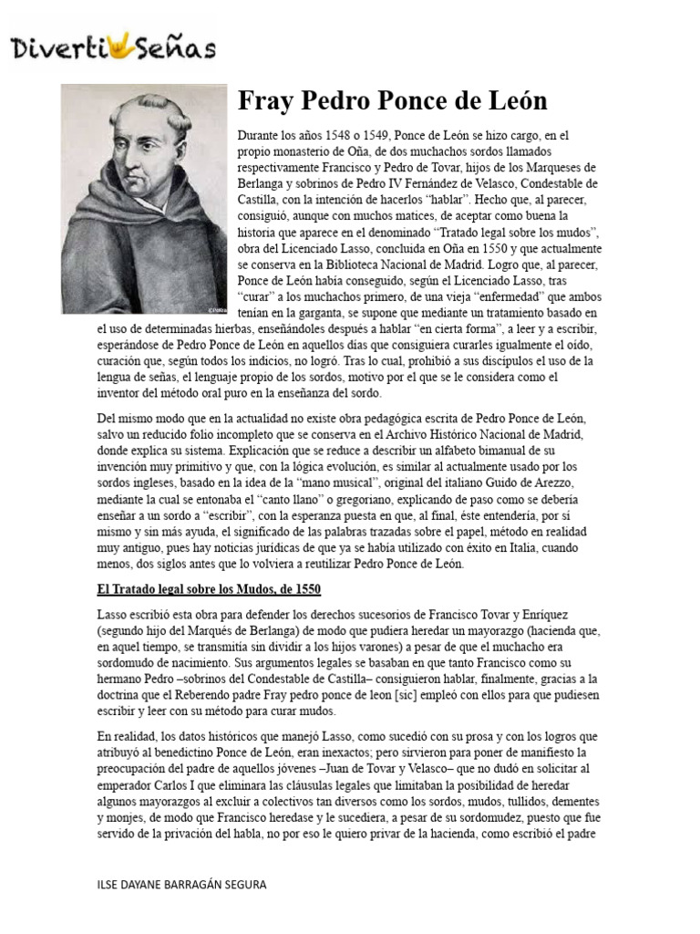 Fray Pedro Ponce de León | PDF | Historia