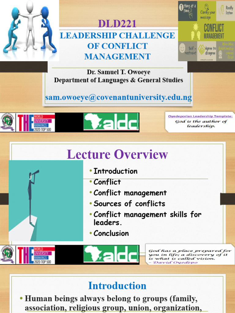 Leadership Challenge of Conflict Management - 2023 | PDF | Leadership ...
