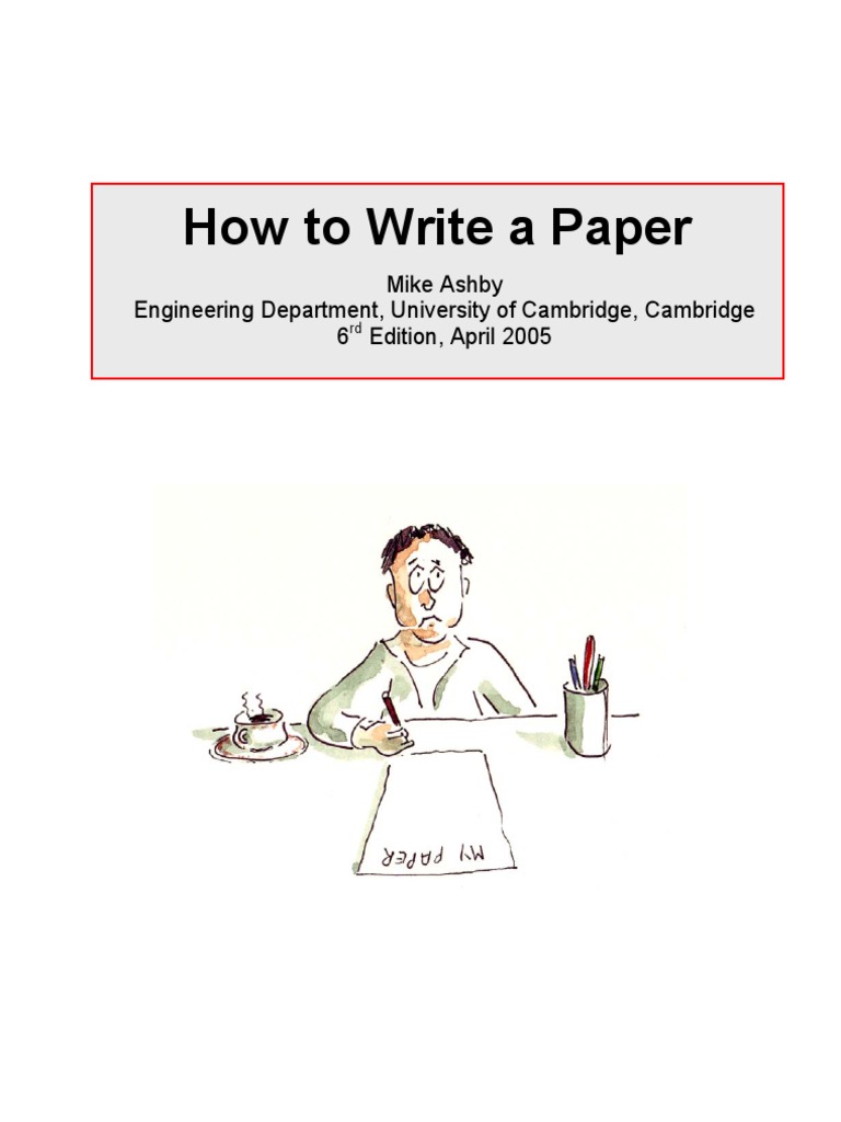 How To Write A Paper MikeAshby Cam Ac Uk 2005 | PDF
