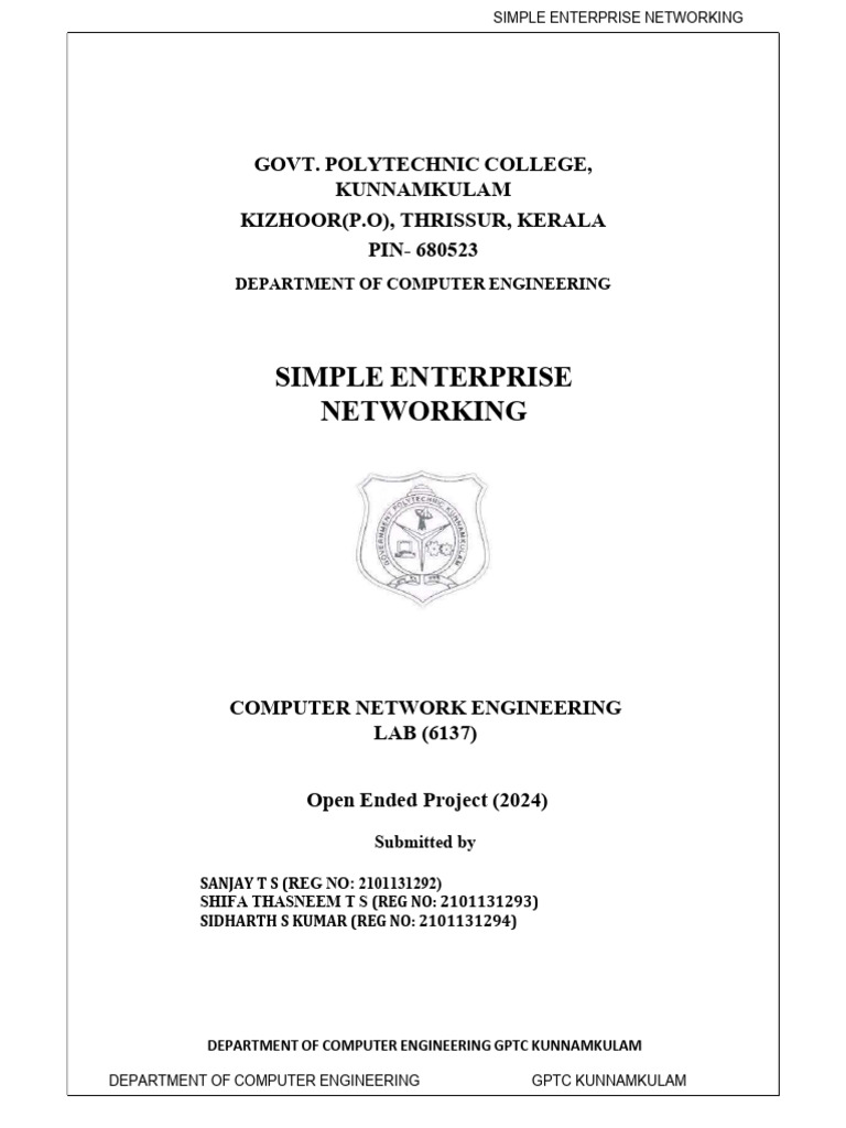 Cne Project | PDF | Computer Network | Router (Computing)