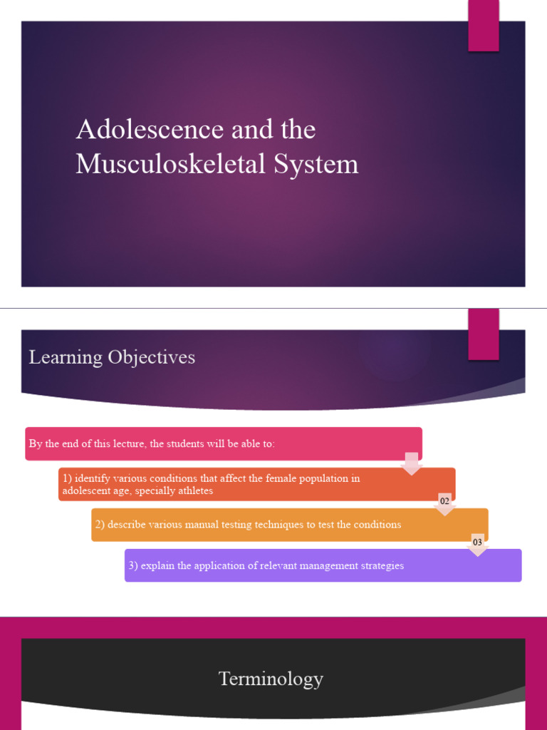 Adolescence and The Musculoskeletal System (2) (Autosaved) | PDF | Knee ...