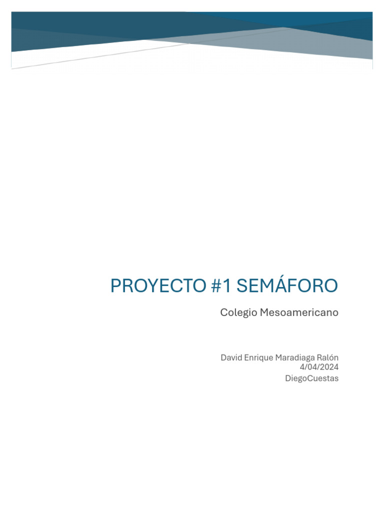 Proyecto Semáforo con Arduino | PDF | Semáforo | Arduino