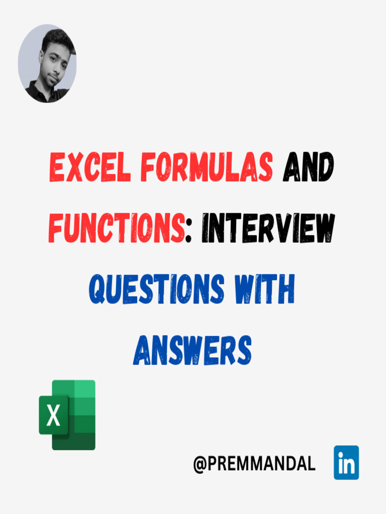 Most Asked Excel Interview Questions | PDF | Function (Mathematics) | Computer Programming